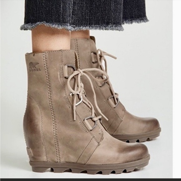 Sorel | Shoes | Sorel Joan If Arctic Lace Up Bootie Wedge Boots | Poshmark